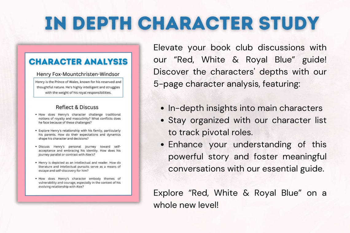 Red White & Royal Blue by Casey Mcquiston, Book Club Discussion Guide ...