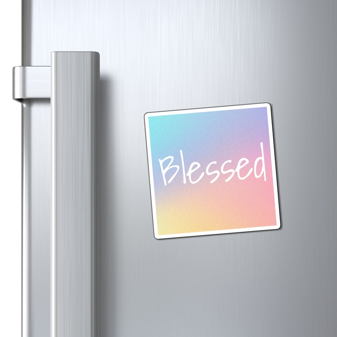Blessed Aesthetic Fridge Magnet, Christian Home Decor, Faith Based Gift ...