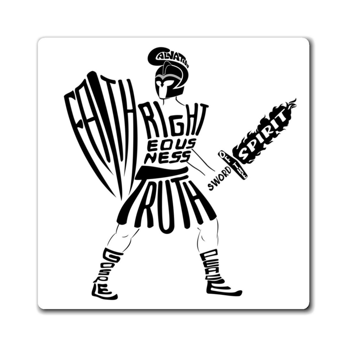 Full Armor of God Fridge Magnet Ephesians 6, Bible Verse, Christian Art ...