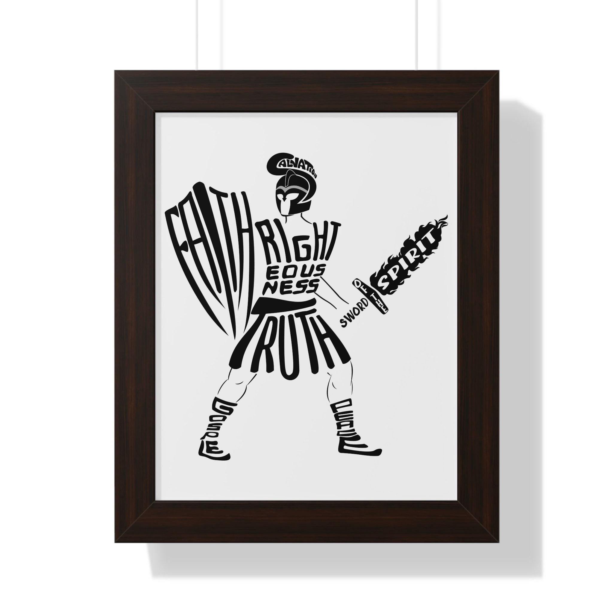 Full Armor of God, Ephesians 6, Warrior of God, Christian Art, Framed ...