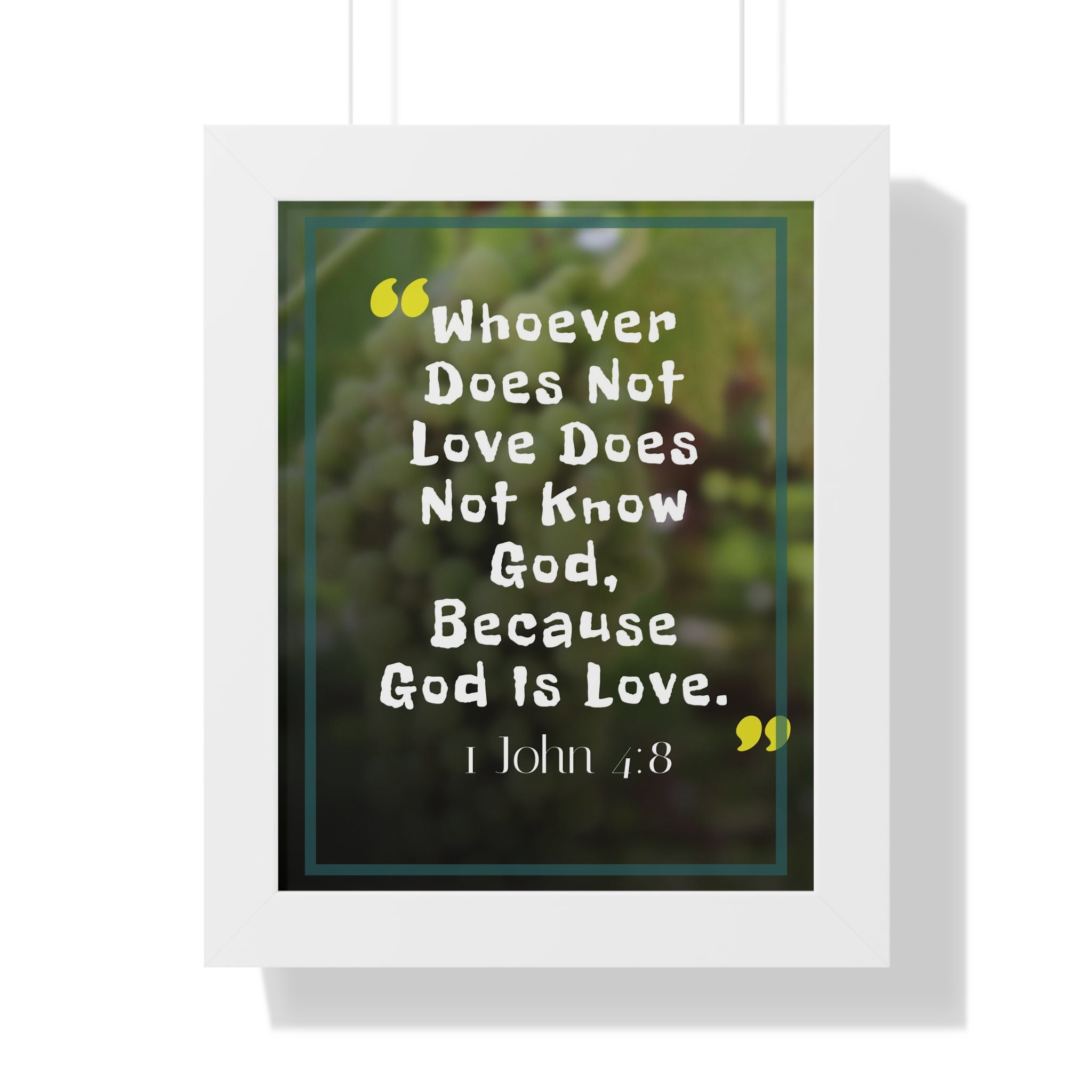 God is Love, 1 John 4:8, Bible Verse, Christian Wall Art, Framed Faith ...
