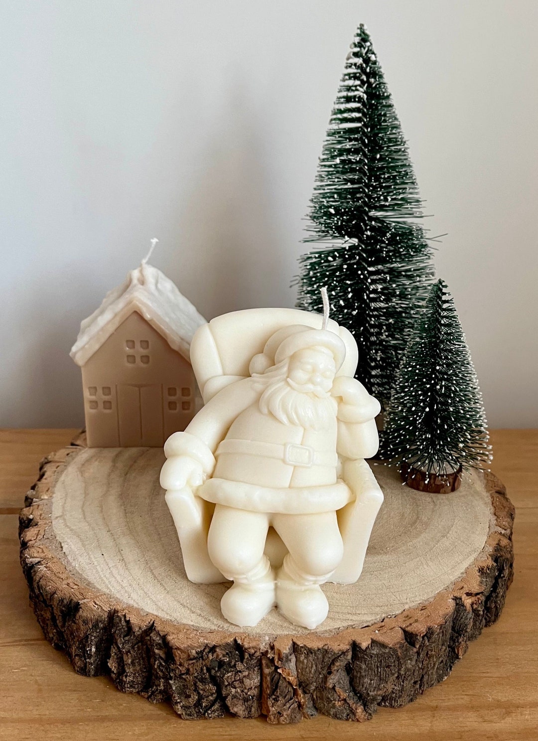 Sleeping Santa Candle – Hand Poured Soy Wax | Father Christmas in ...