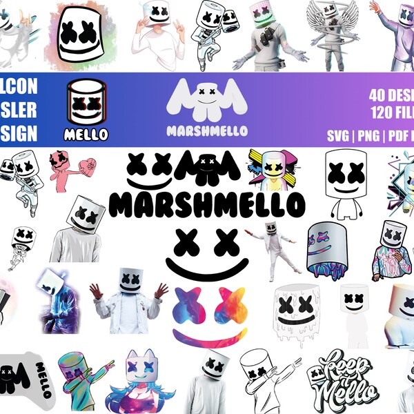 Dj Marshmello Svg - Etsy
