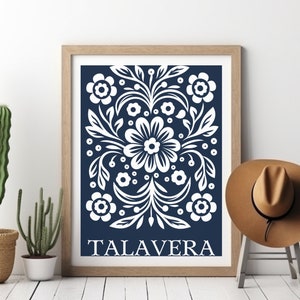 Personalized Mexican Wall Art, Southwestern Talavera Tile Matte Poster ...