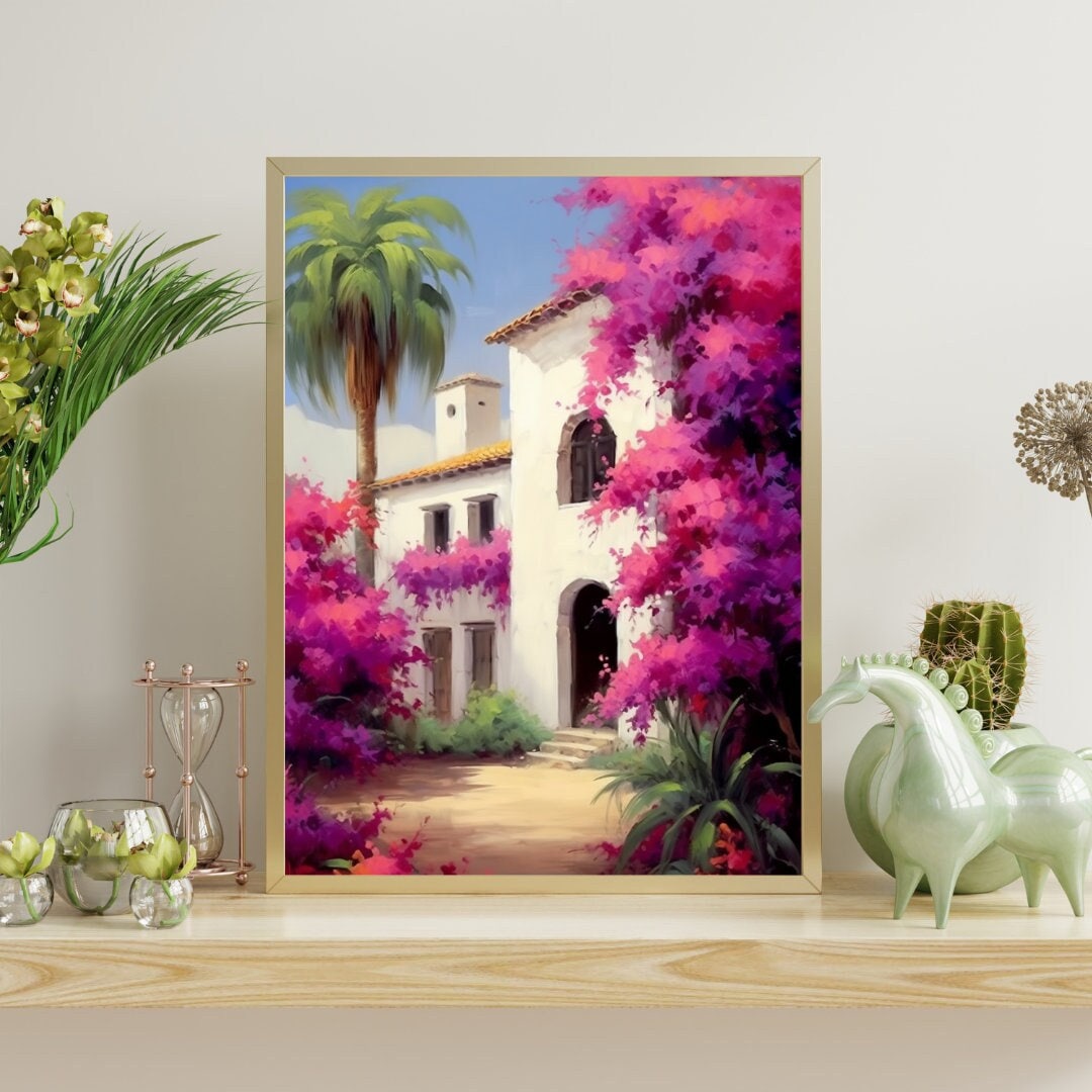 Vintage Mexican Wall Art, Oaxaca Arte Print, Antique Oil Painting ...