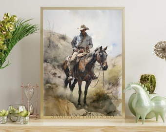 Vintage Mexican Folk Art Oil Painting, Horseback Riding Painting ...