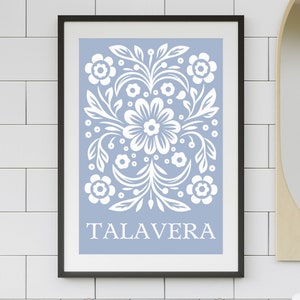 Personalized Mexican Wall Art, Southwestern Talavera Tile Matte Poster ...