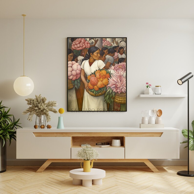 3-panel Gallery Set, Antique Oil Painting, Mexican Folk Art, Calla Lily ...