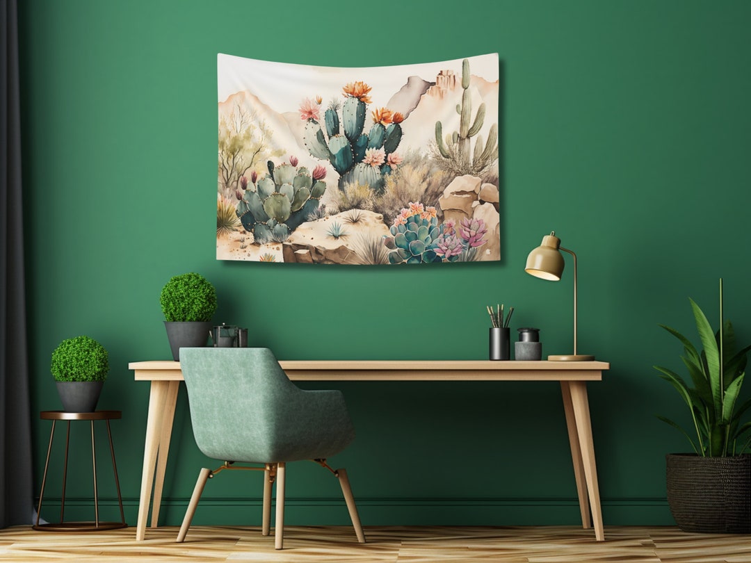 Arizona Desert Landscape Wall Art Tapestry, Rustic Home Decor ...