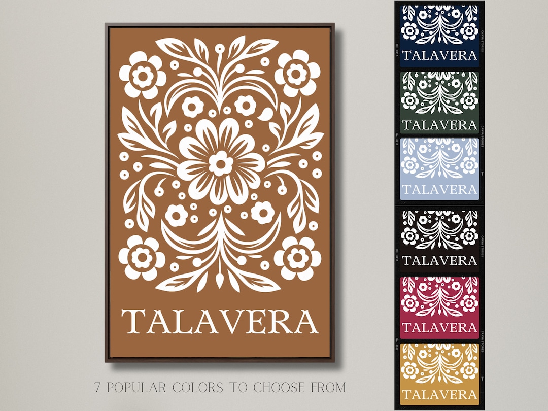 Personalized Mexican Wall Art, Southwestern Talavera Tile Matte Poster ...