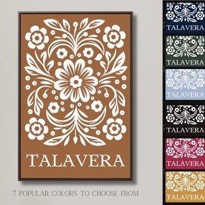 Personalized Mexican Wall Art, Southwestern Talavera Tile Matte Poster ...