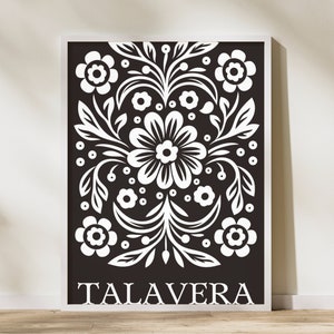Personalized Mexican Wall Art, Southwestern Talavera Tile Matte Poster ...
