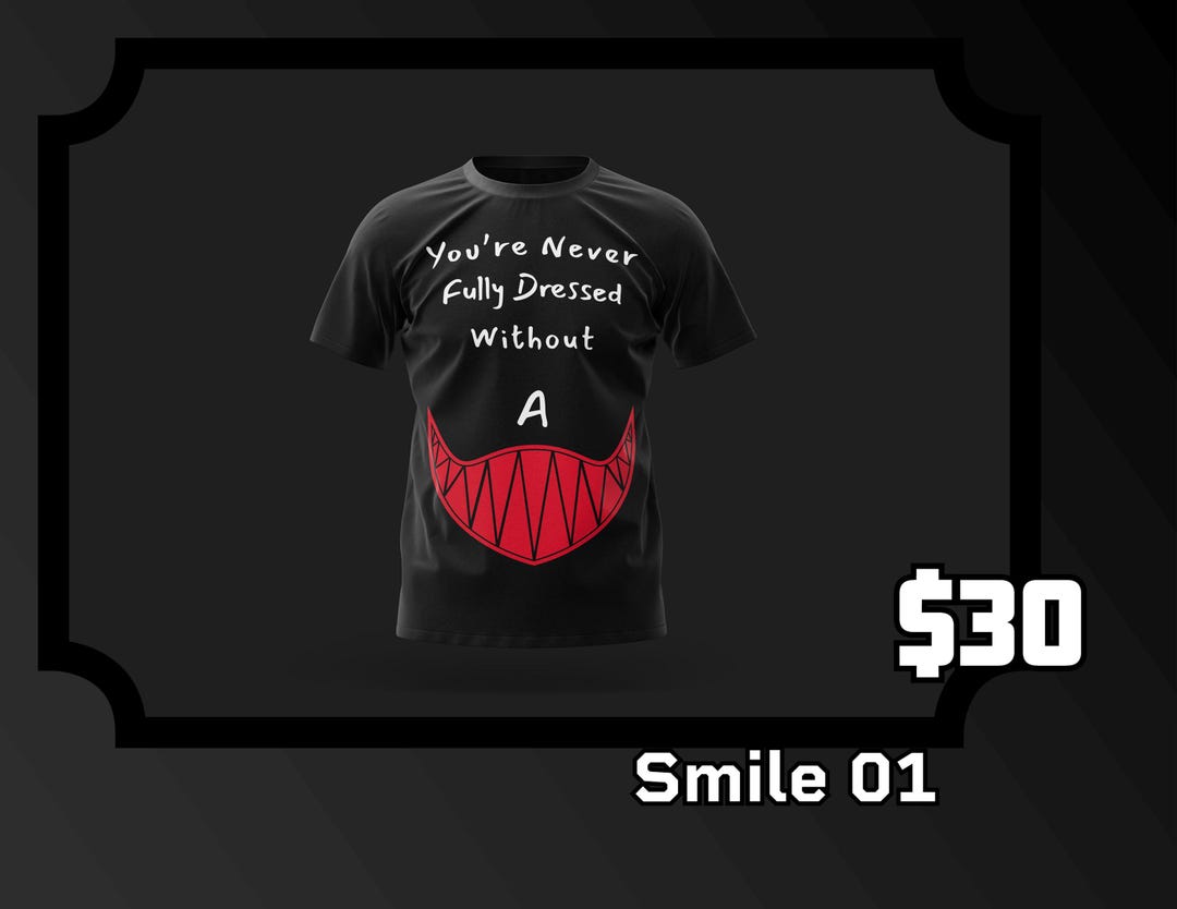 Smile Graphic T-shirt: Vinyl Press Design - Etsy