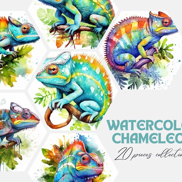 Chameleon Art - Etsy