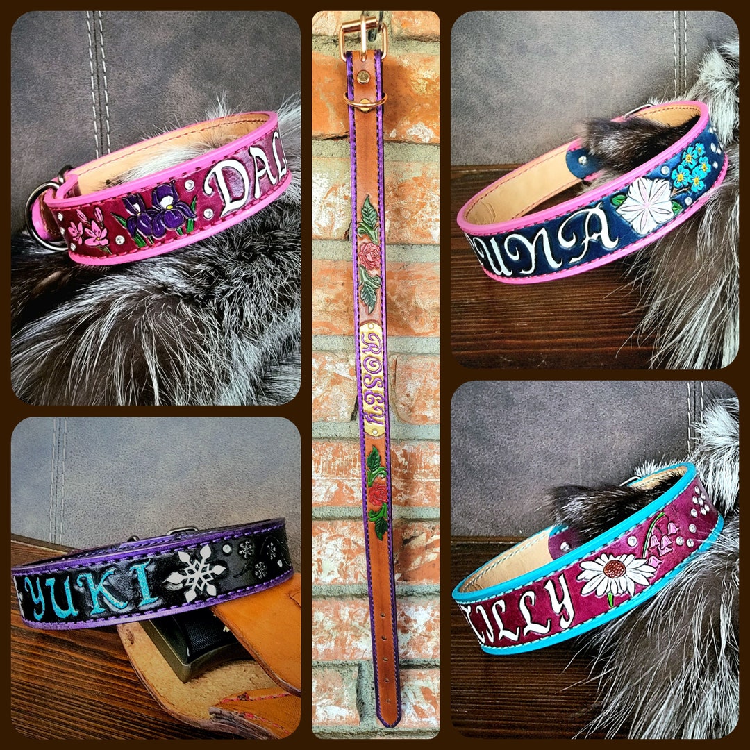 Custom Leather Dog Collars - Etsy