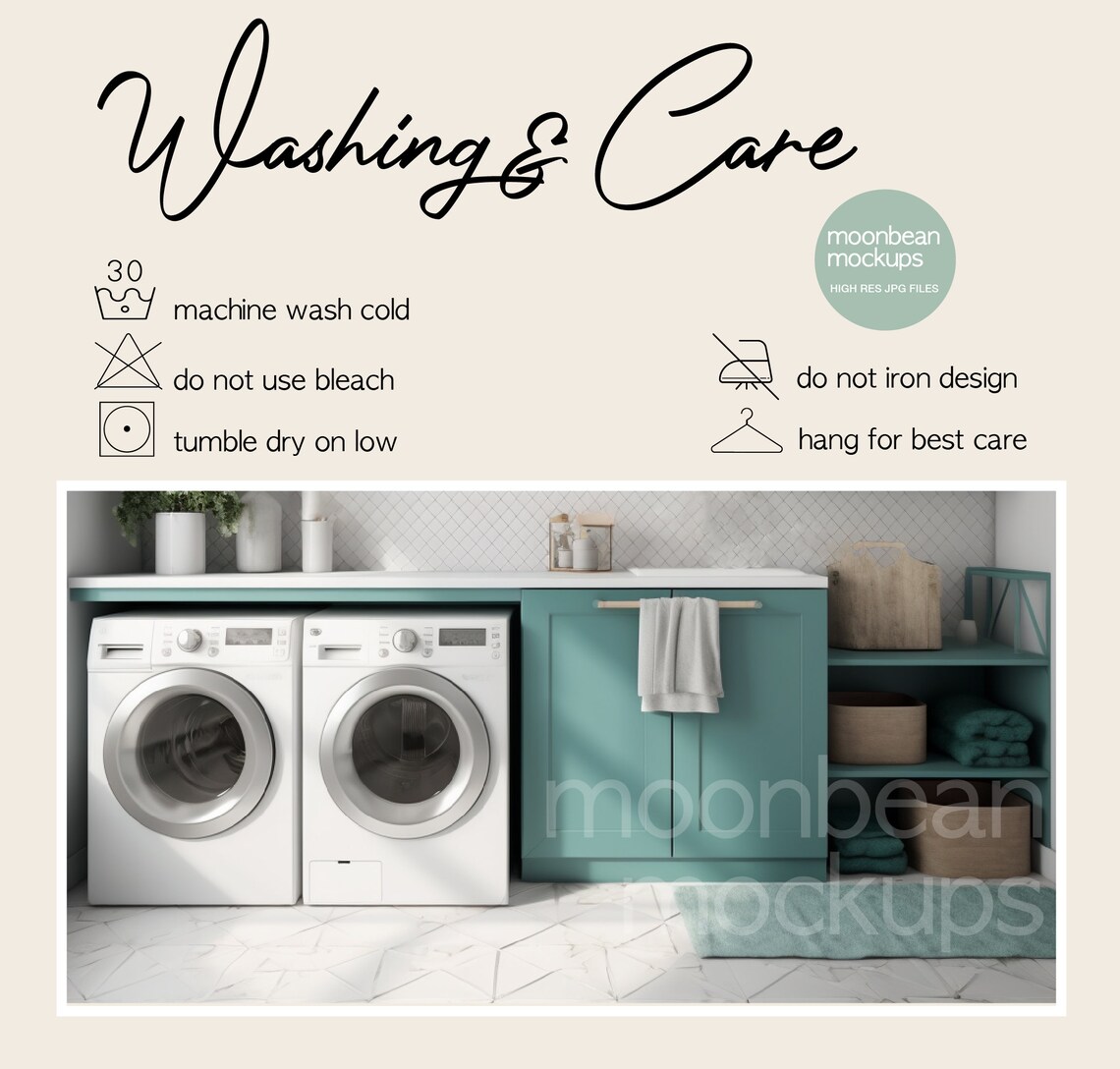 Washing Instructions Chart, Washing Template, Bella Canvas Chart Gildan ...