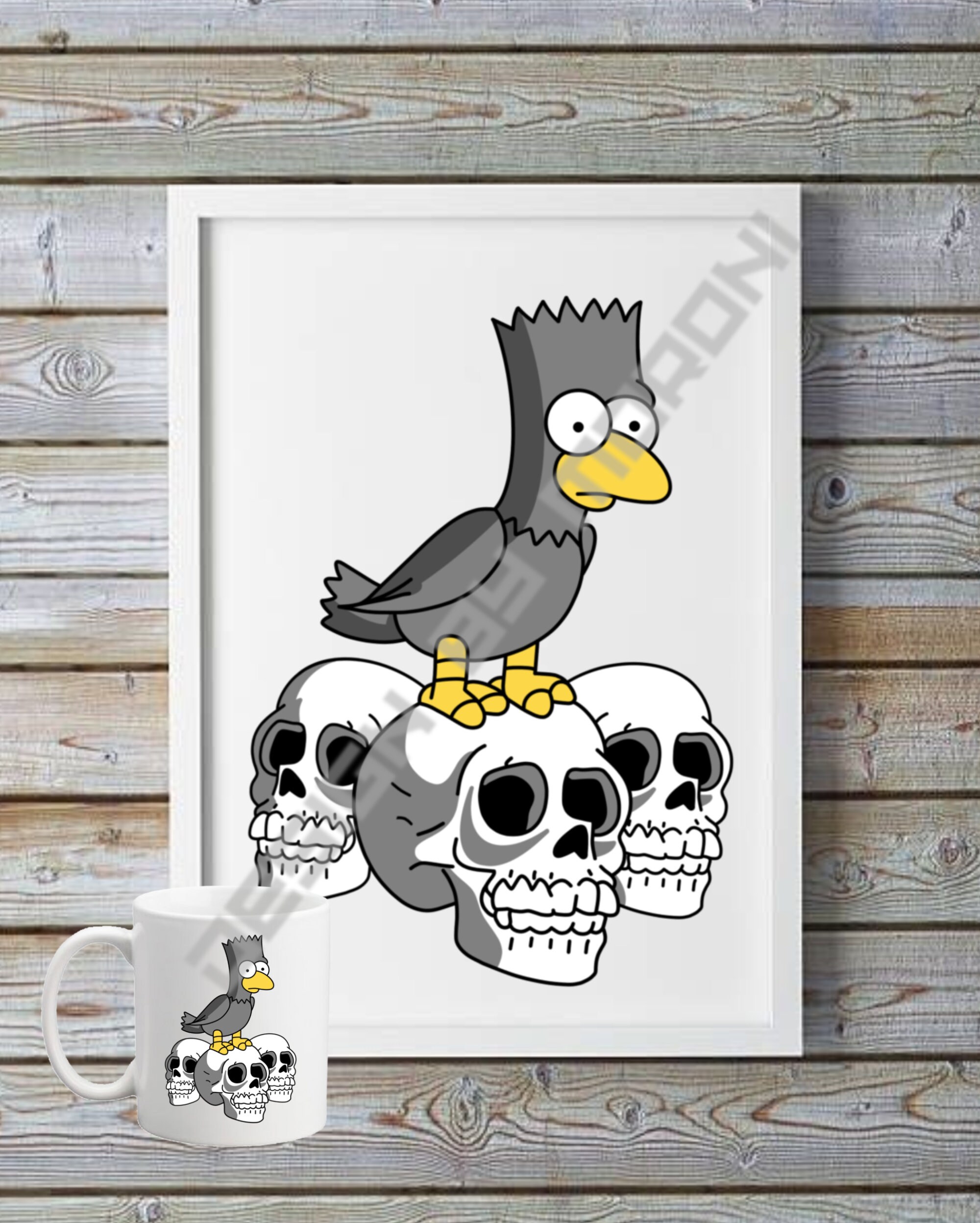 Raven Bart archivo Png Jpg Dxf Svg bart cuervo the Simpson - Etsy España