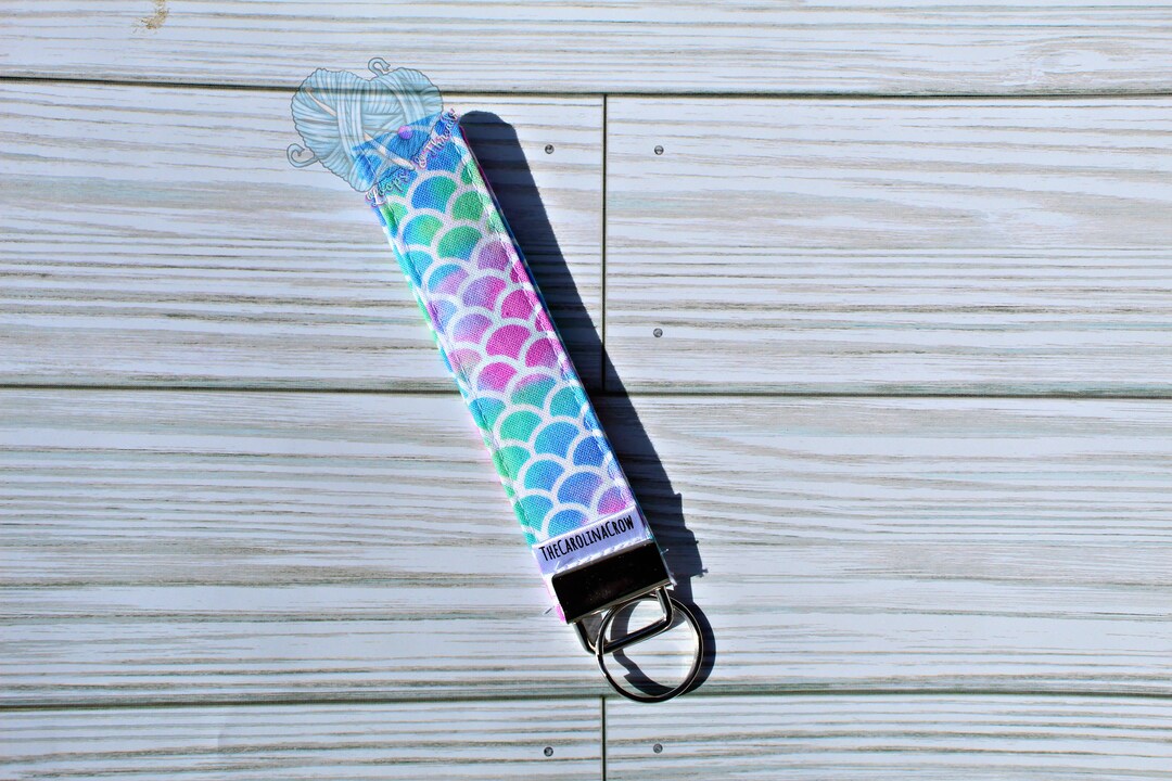 Mermaid Keychain Wristlet Mermaid Tail Mermaid Scale Key Fob Mermaid ...