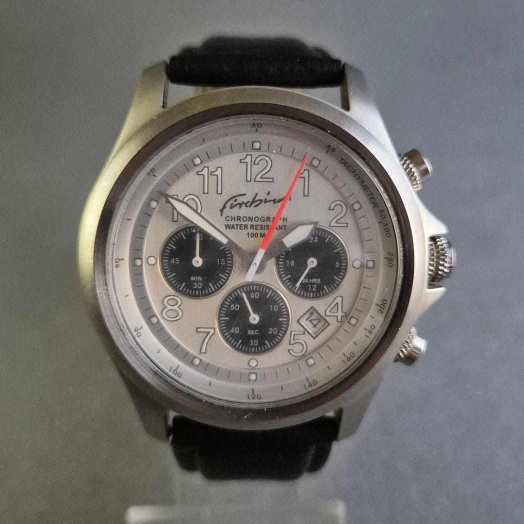 Firebird Men's Chronograph – Robust Sports Watch With Leather Strap - Etsy