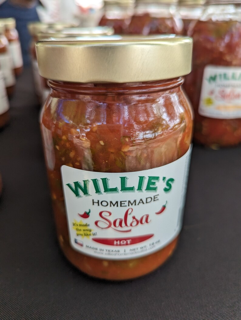 Willie's Homemade Hot Salsa 16oz Jar. - Etsy