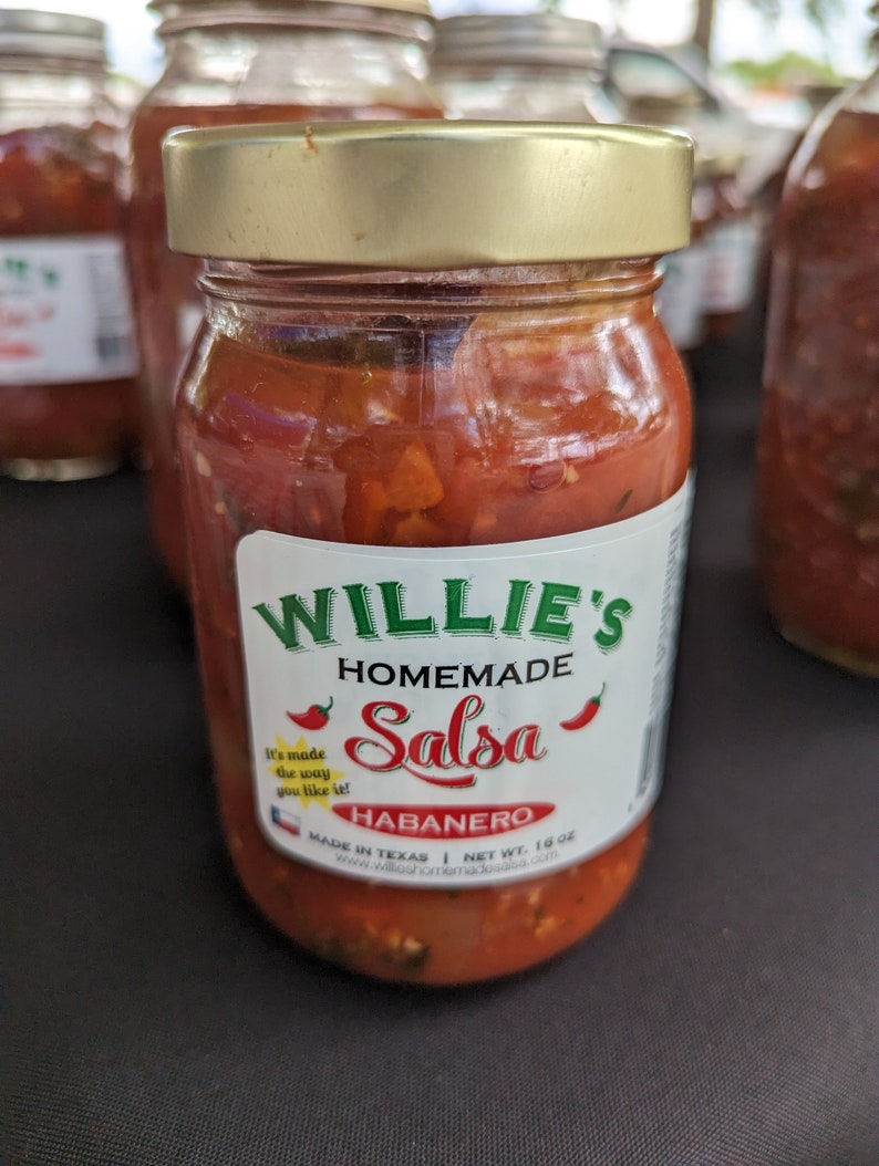 Willie's Homemade Habanero Salsa 16oz Jar - Etsy