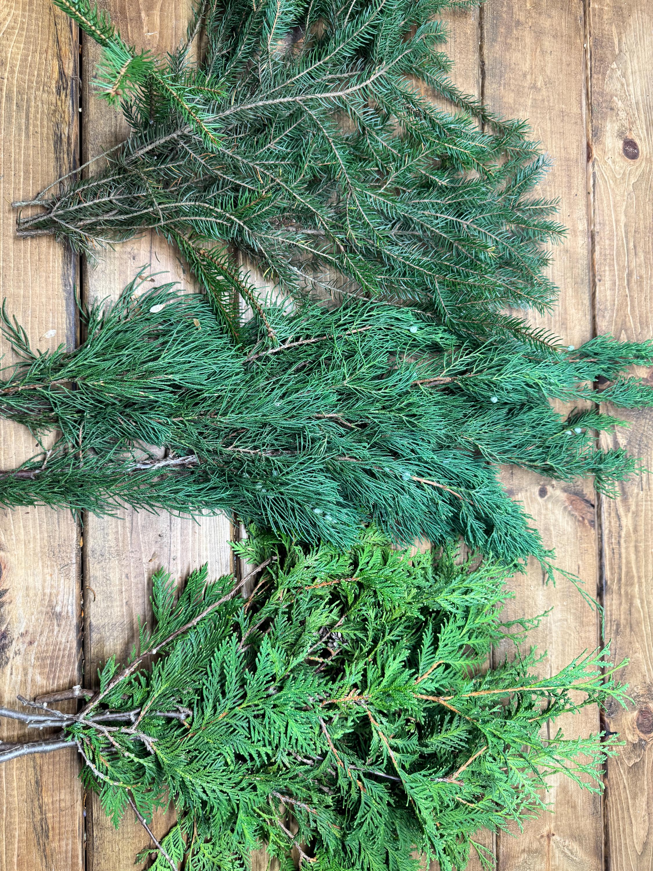 Fresh Cut Holiday Greenery Mix: Spruce, Juniper, Cedar, Pine - DIY ...