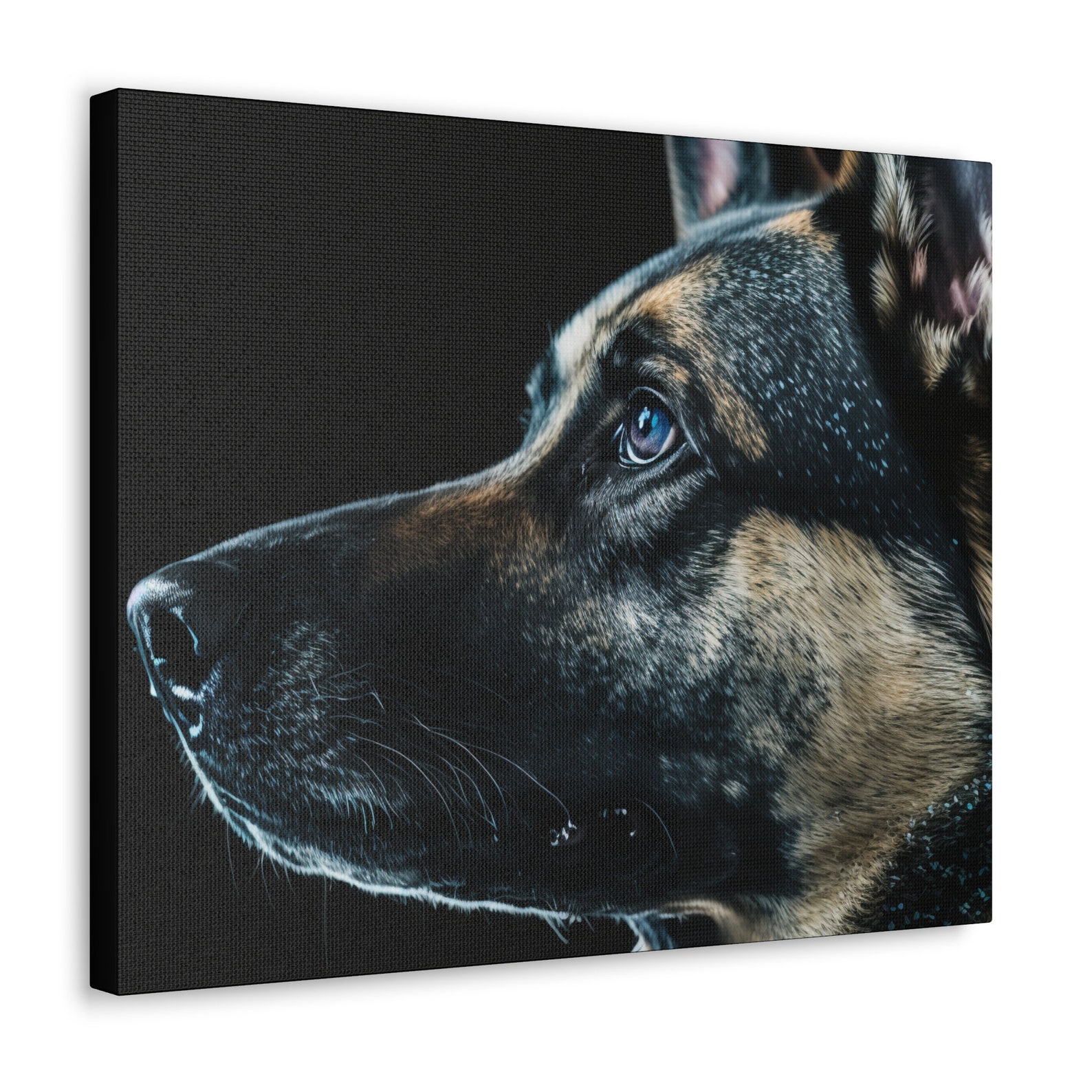 Celestial Guardian: German Shepherd Portrait Canvas Art Print - Etsy