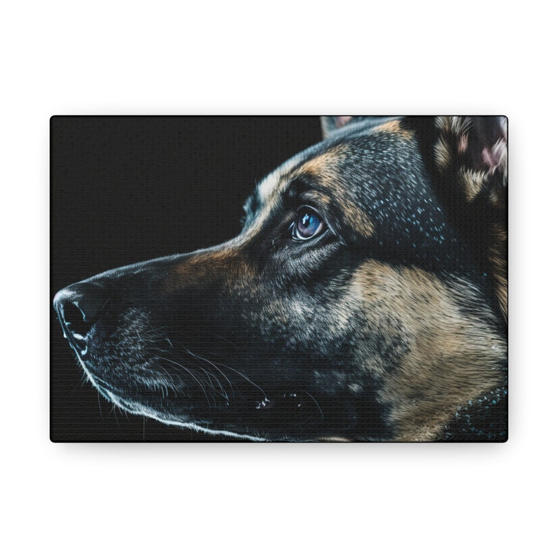 Celestial Guardian: German Shepherd Portrait Canvas Art Print - Etsy