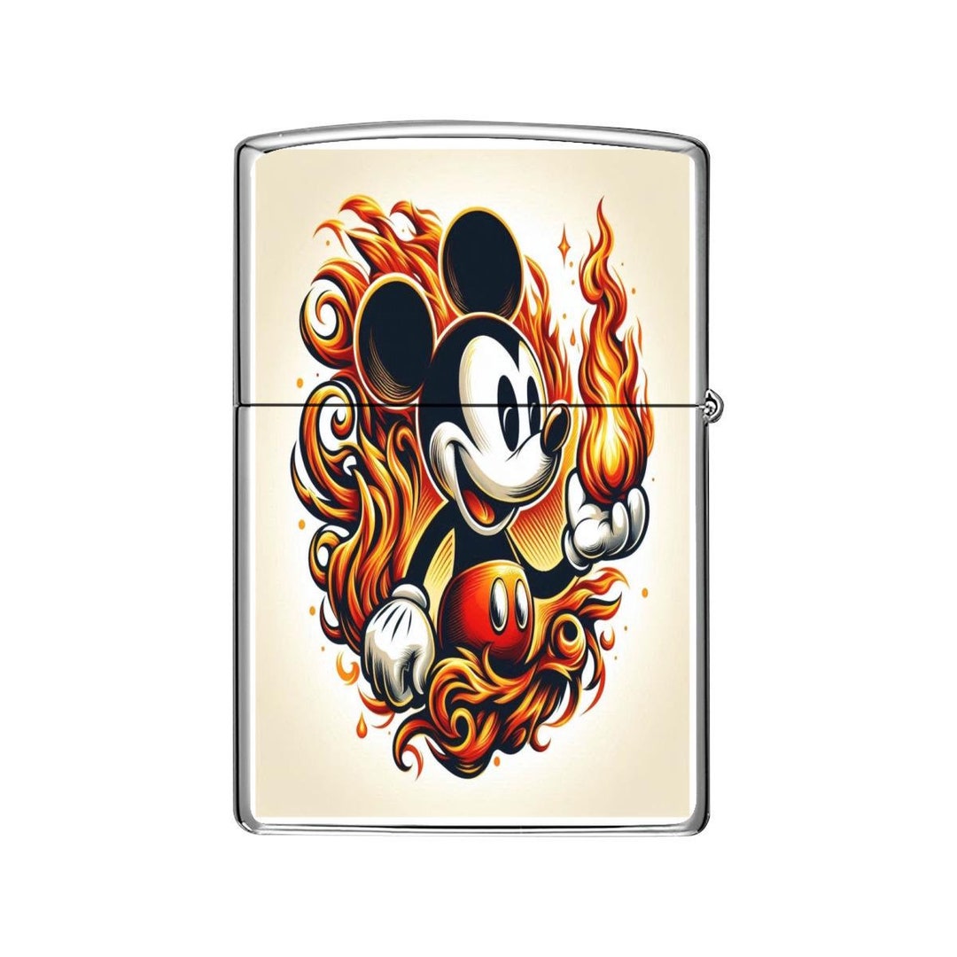 Enchanting Flame Mickey Custom Lighter Case, Cartoon Character Printed ...