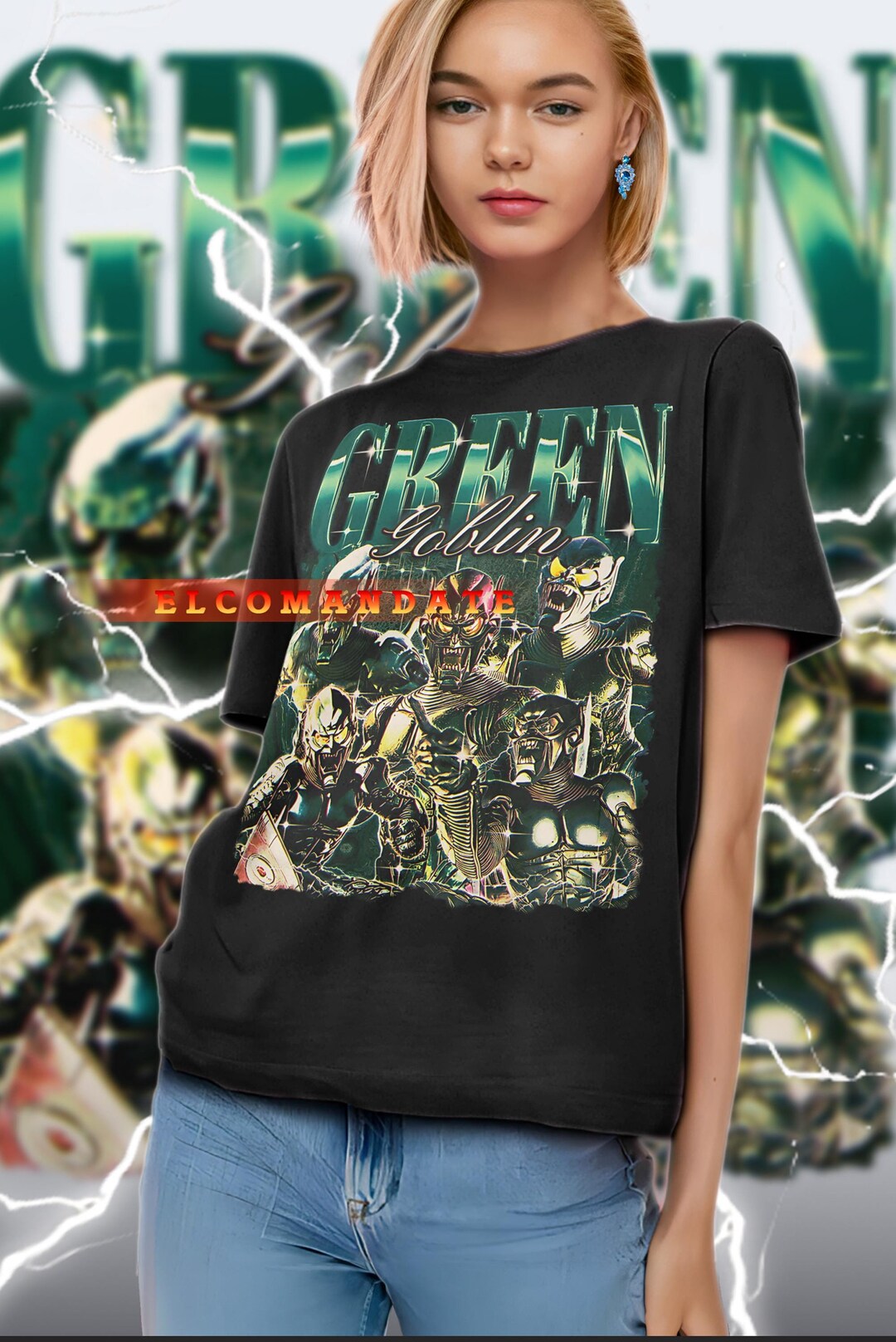 GREEN GOBLIN Shirt, Green Goblin Vintage Shirt, Green Goblin Retro 90s ...