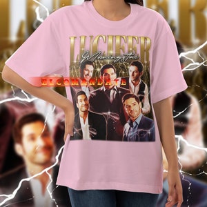LUCIFER MORNINGSTAR Vintage Shirt, Lucifer Morningstar Homage Tshirt ...