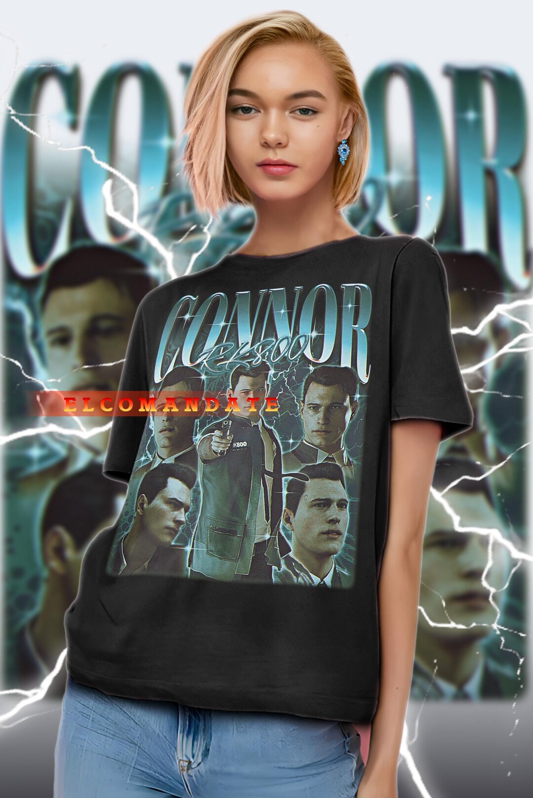 CONNOR RK800 Shirt, Connor RK800 Vintage Shirt, Connor RK800 Retro 90s ...