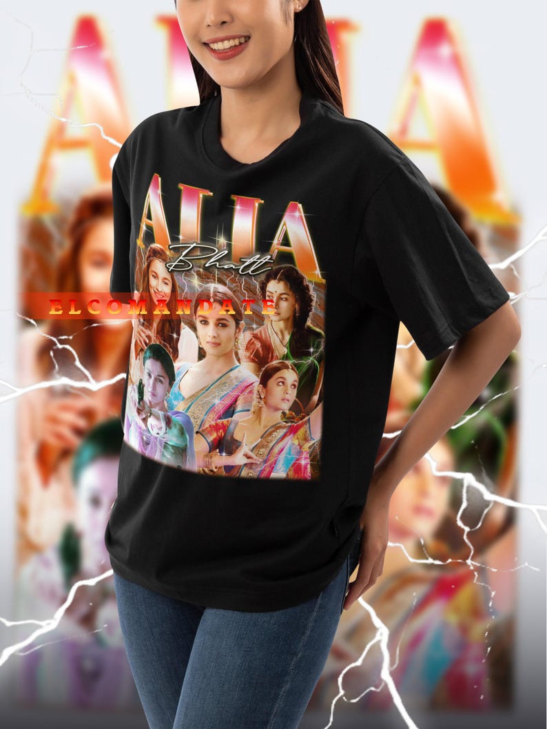 ALIA BHATT Vintage Shirt, Alia Bhatt Homage Tshirt, Alia Bhatt Fan Tees ...