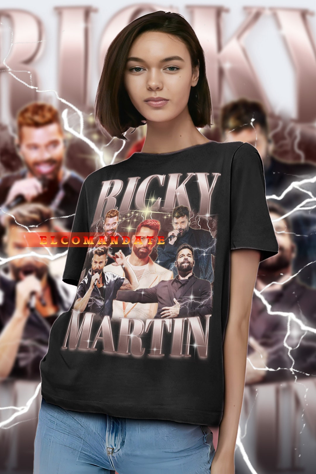 RICKY MARTIN Vintage Shirt, Ricky Martin Homage Tshirt, Ricky Martin ...