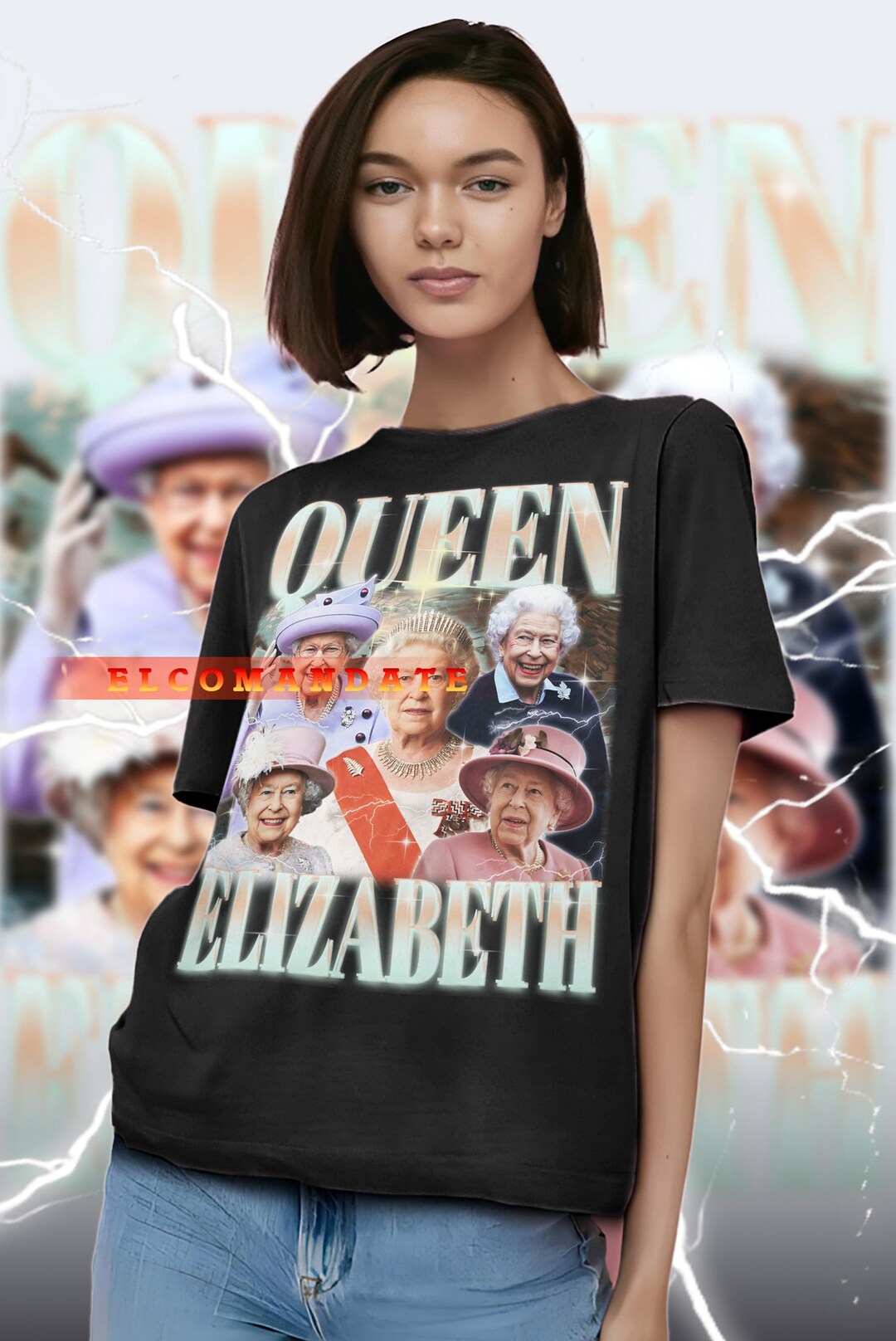 QUEEN ELIZABETH Vintage Shirt, Queen Elizabeth Bootleg Tshirt, Queen ...
