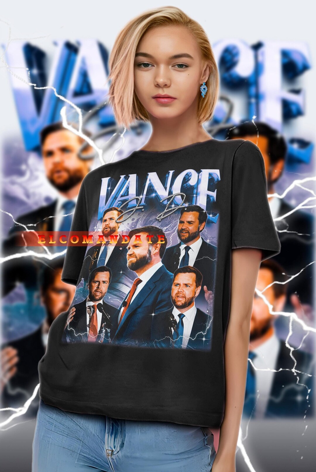 JD VANCE Shirt, JD Vance Vintage Shirt, Jd Vance Retro 90s Tshirt ...