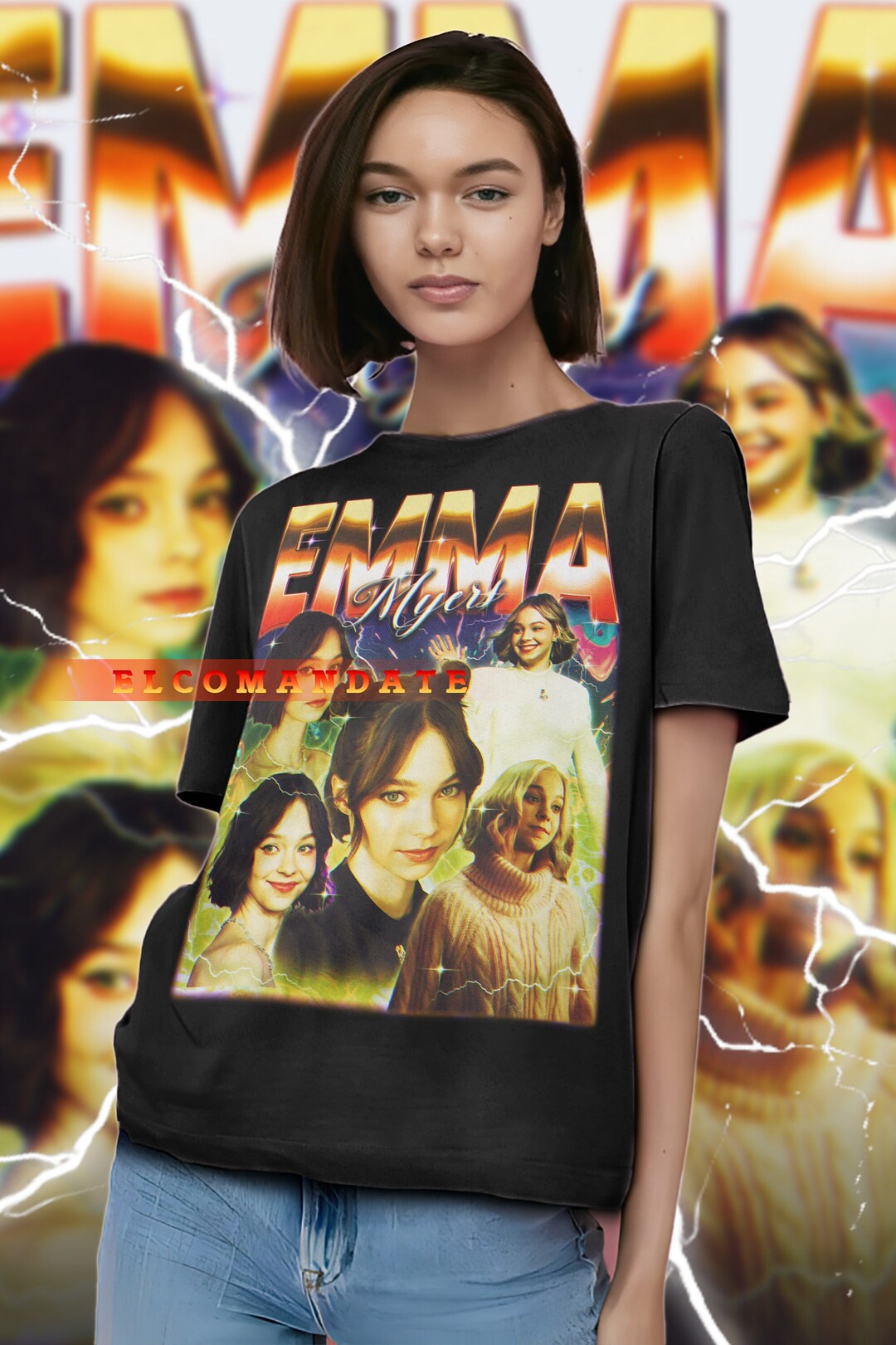 EMMA MYERS Retro 90s Sweater, Emma Myers Merch Gift, Emma Myers Vintage ...