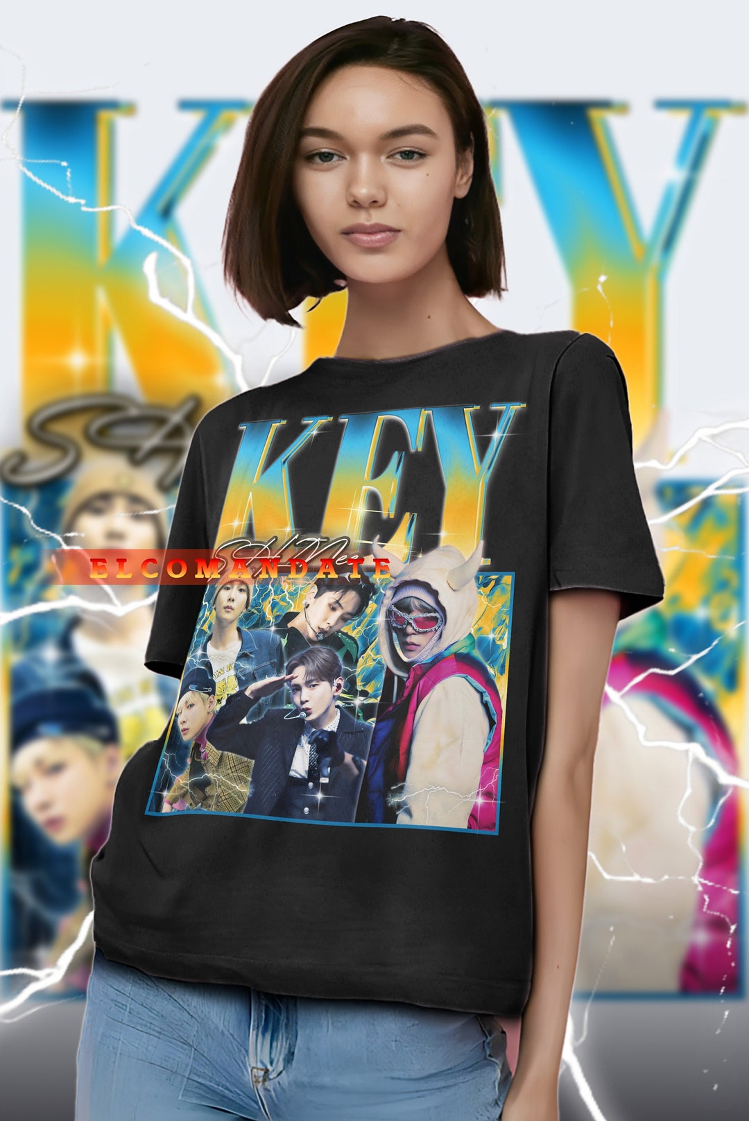 KEY SHINEE Singer Vintage Shirt, Key Shinee Homage Tshirt, Key Shinee ...