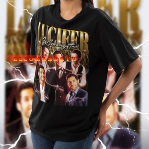 LUCIFER MORNINGSTAR Vintage Shirt, Lucifer Morningstar Homage Tshirt ...