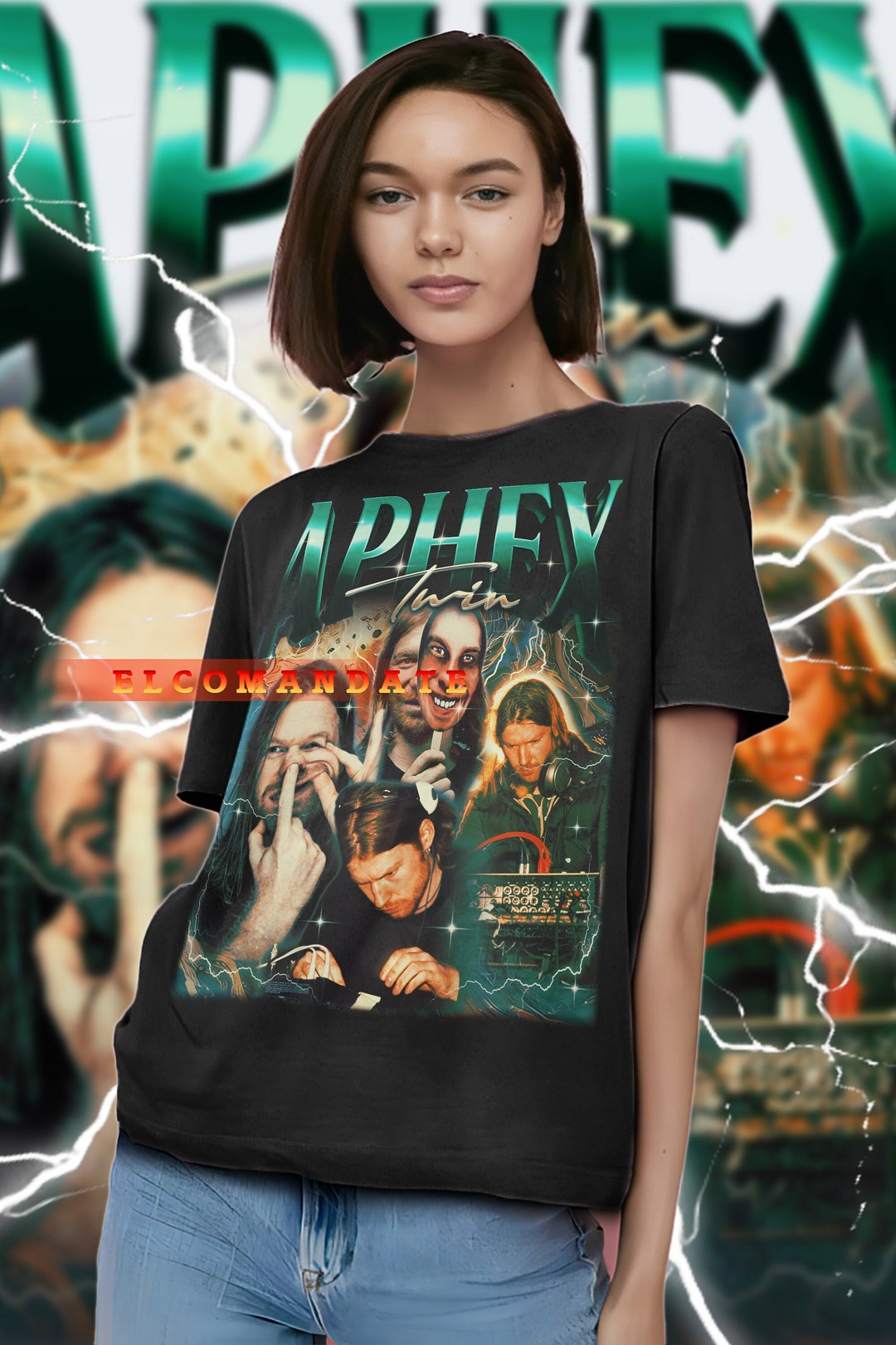 APHEX TWIN Vintage Shirt, Aphex Twin Homage Tshirt, Aphex Twin Fan Tees ...