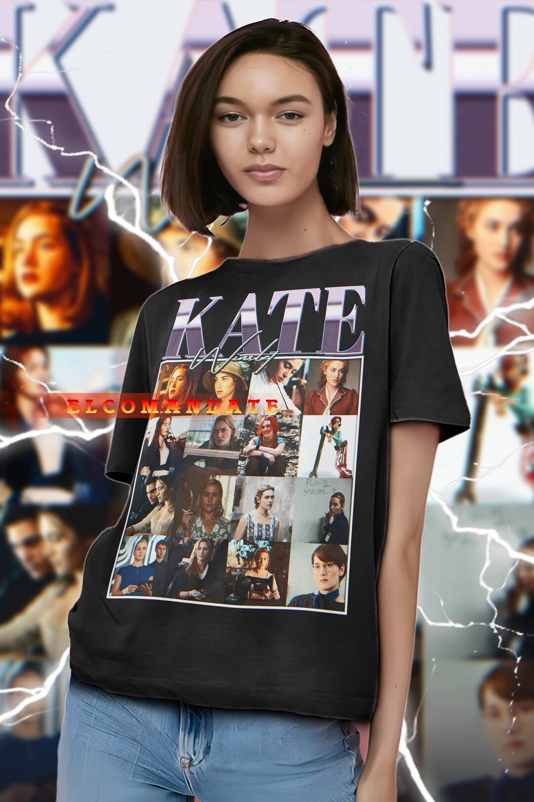 Actress KATE WINSLET Homage Shirt, Kate Winslet Vintage Tshirt, Kate ...