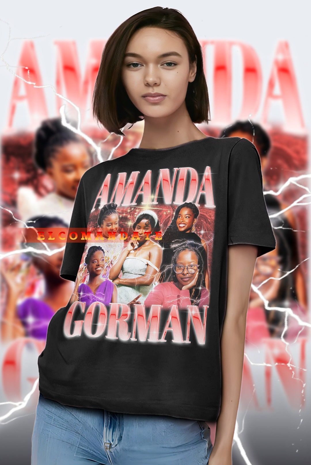 AMANDA GORMAN Vintage Shirt, Amanda Gorman Homage Tshirt, Amanda Gorman ...