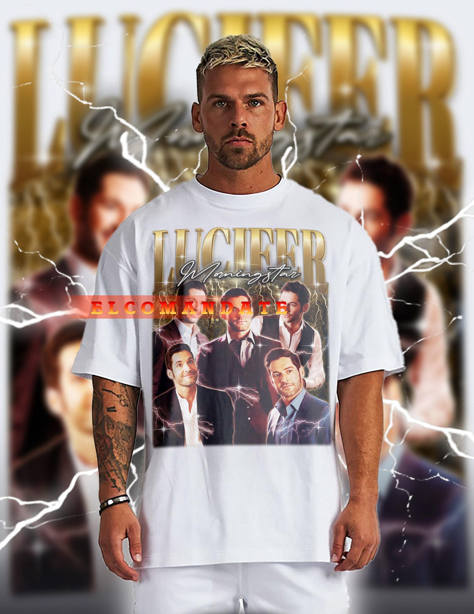 LUCIFER MORNINGSTAR Vintage Shirt, Lucifer Morningstar Homage Tshirt ...