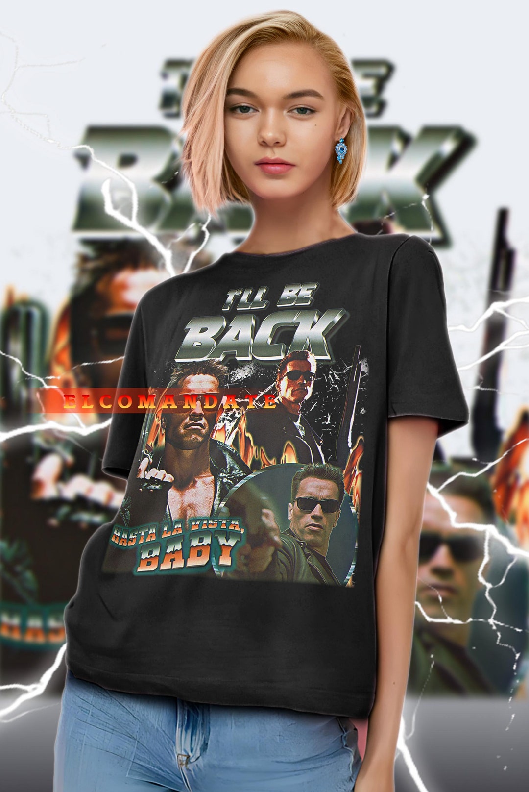 I'll Be Back Terminator Shirt, 90s Terminator Sweater, Retro Connor ...