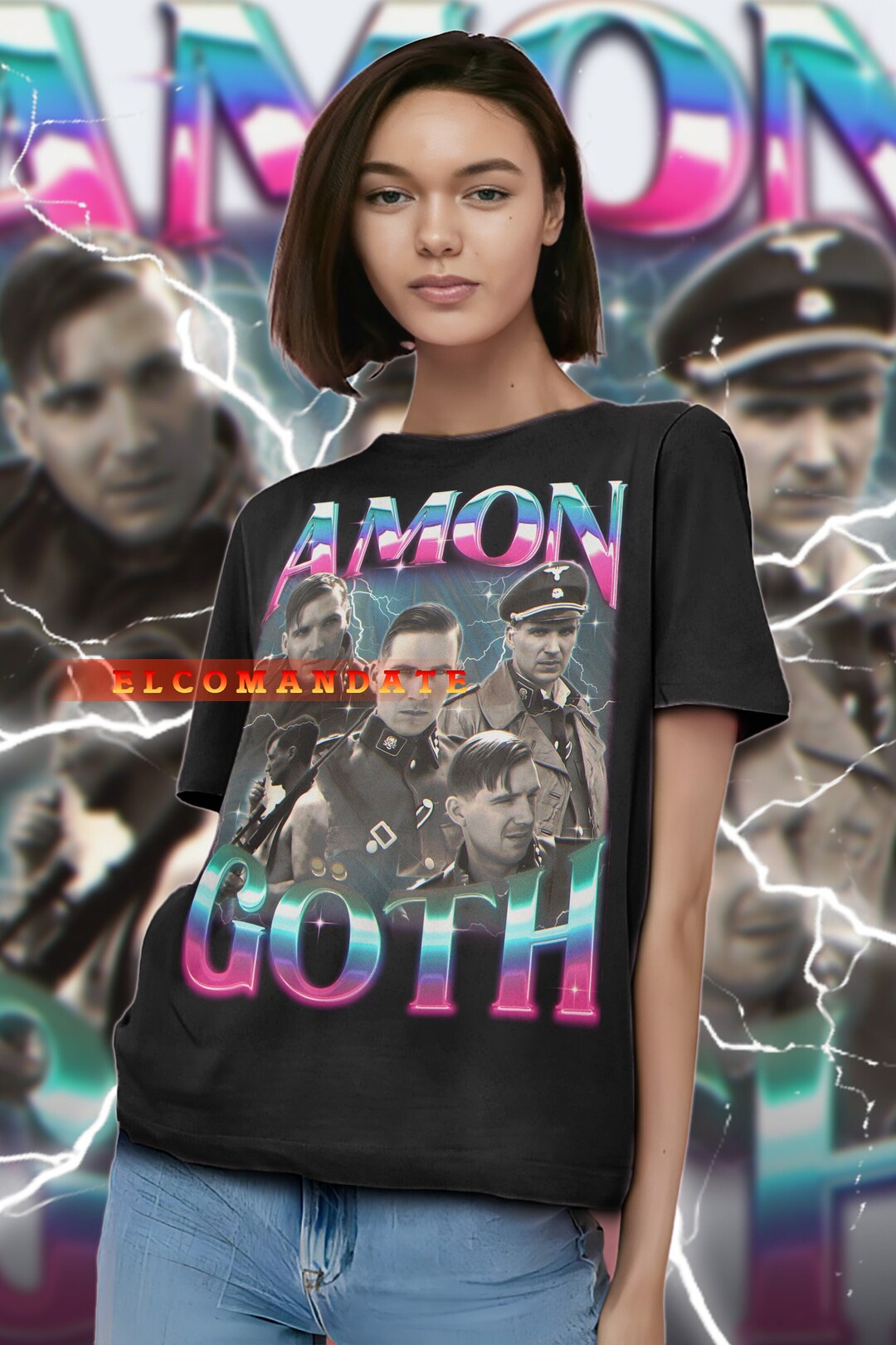 AMON GOTH Shirt Amon Goth Homage Tshirt Ralph Fiennes Fan - Etsy