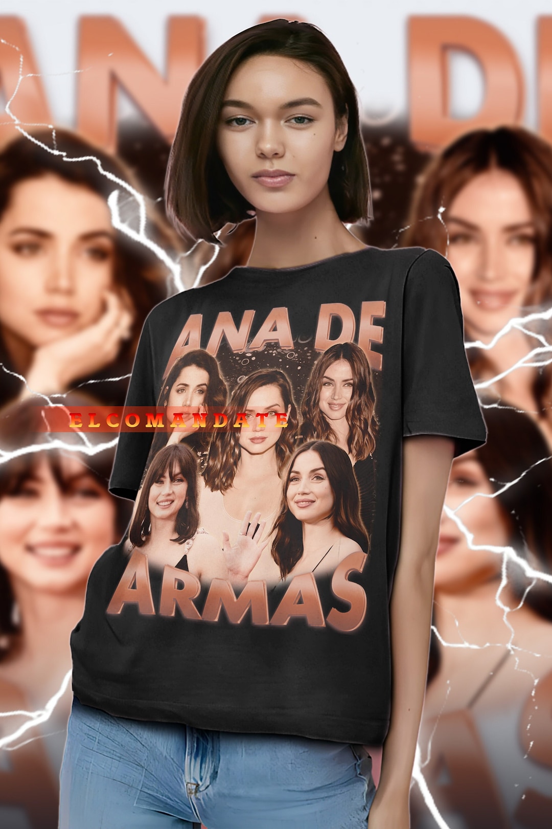 ANA DE ARMAS Vintage Shirt, Ana De Armas Homage Tshirt, Ana De Armas ...