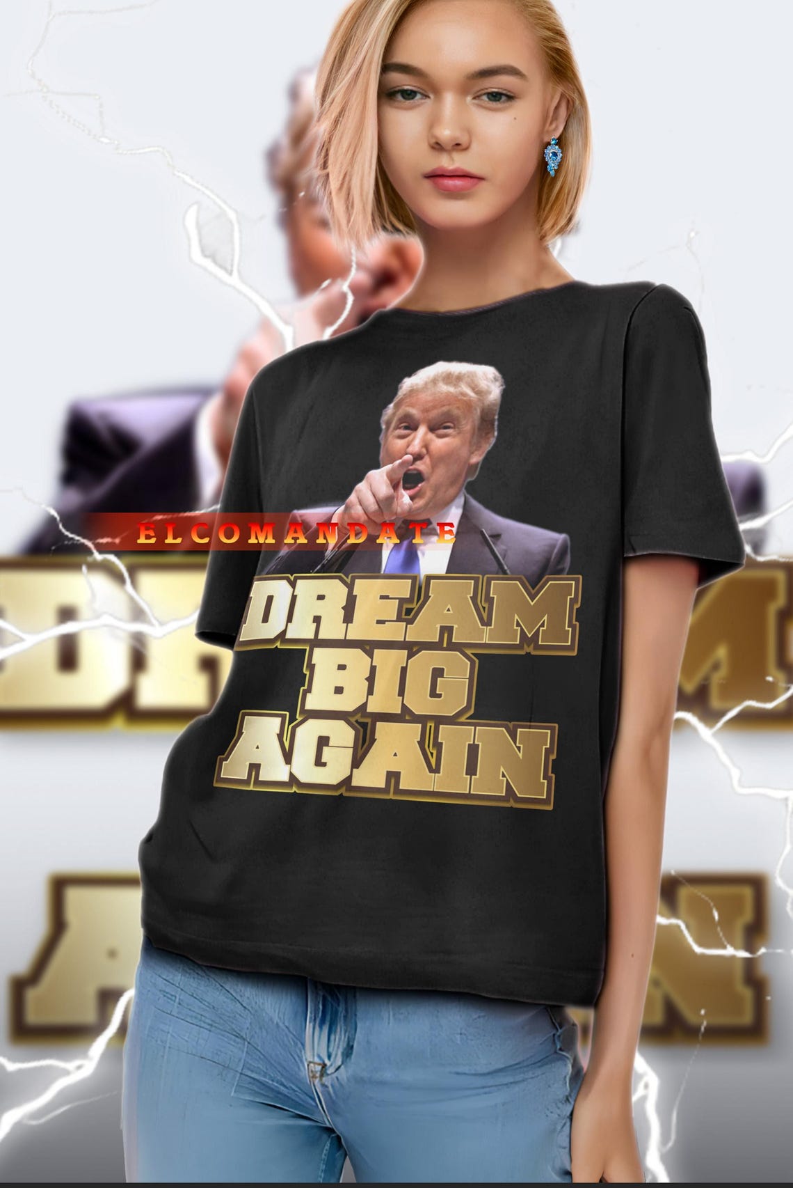 DONALD TRUMP Dream Big Again Quote Shirt, Trump Shirt, Donald Trump ...