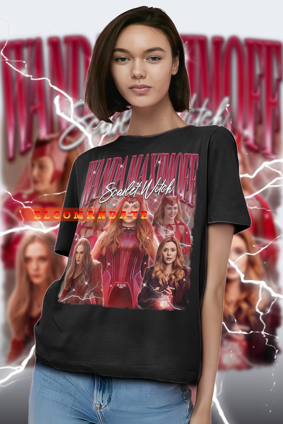 WANDA MAXIMOFF Shirt, SCARLET Witch Vintage Shirt, Wanda Maximoff Retro ...