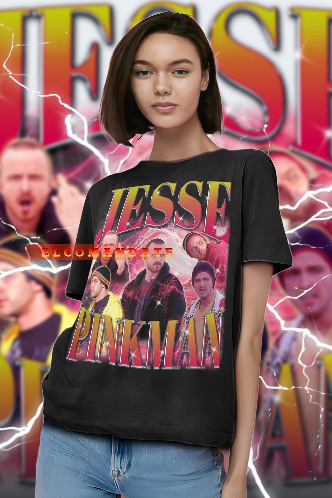 JESSE PINKMAN Vintage Shirt, Jesse Pinkman Homage Tshirt, Jesse Pinkman ...