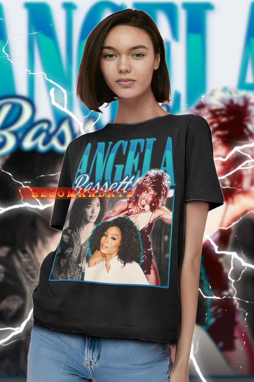 ANGELA BASSETT Vintage Shirt, Angela Bassett Homage Tshirt, Angela ...